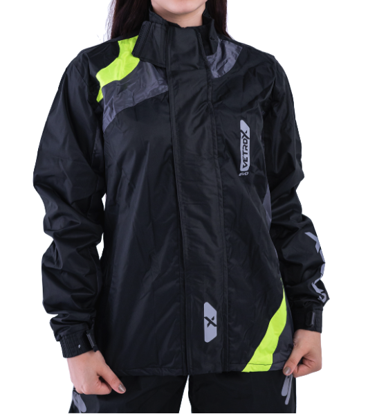 IMPERMEABLE VETROX EVO NEGRO GRIS AMARILLO NEON DAMA | CASCOS COLOMBIA